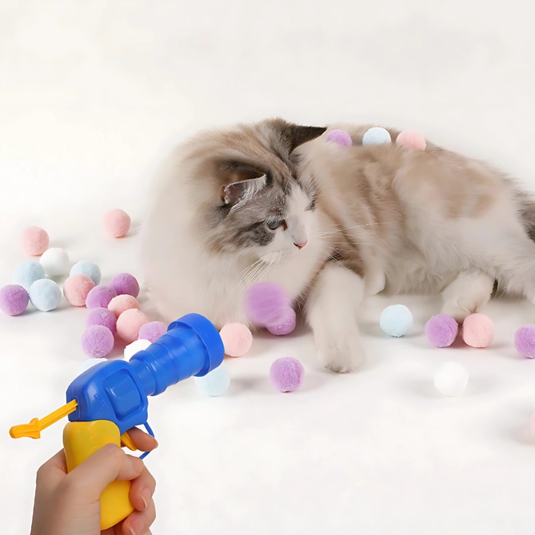 Plush Ball Cat Blaster – CalmlyPaws™